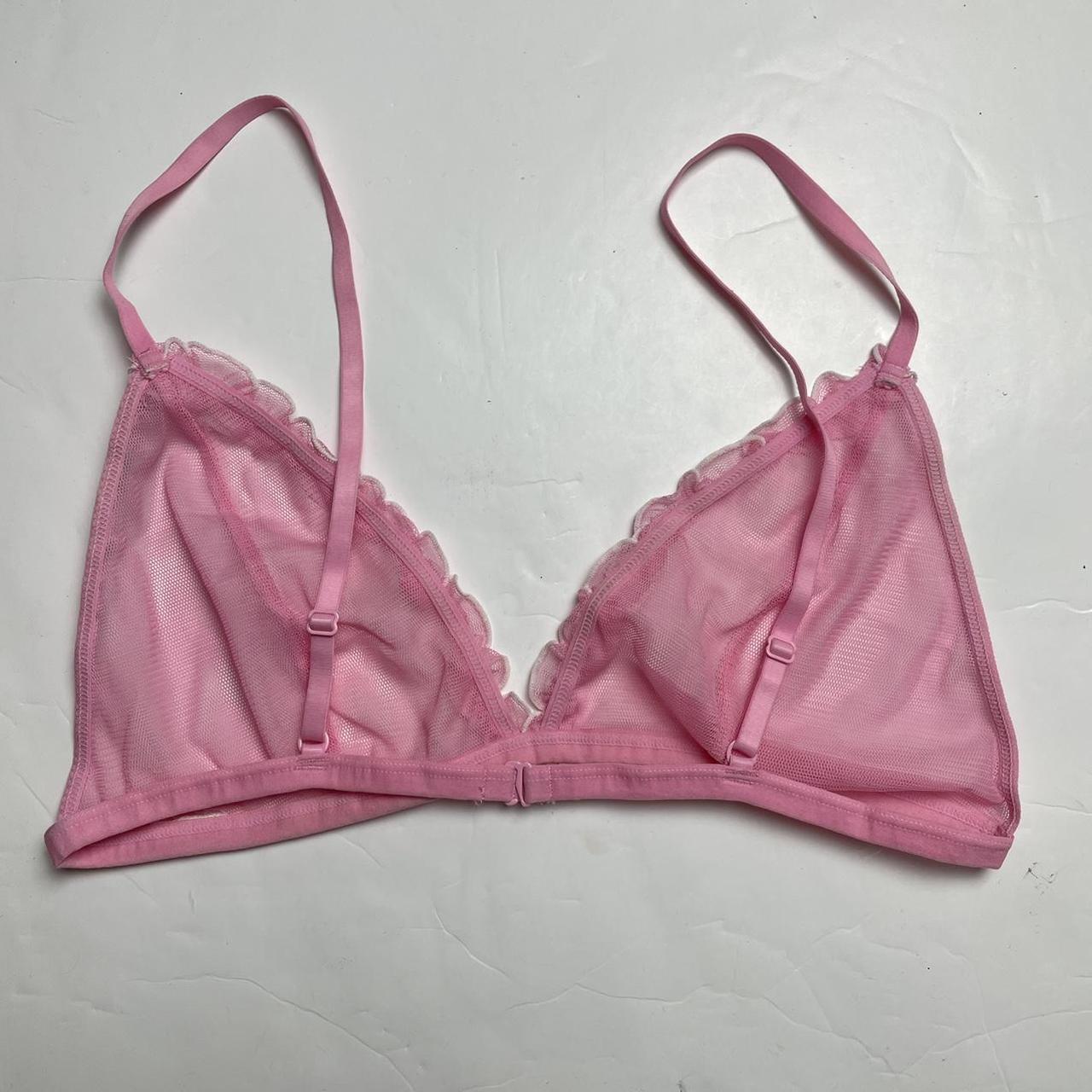 Monki Women's Pink Bra | Depop