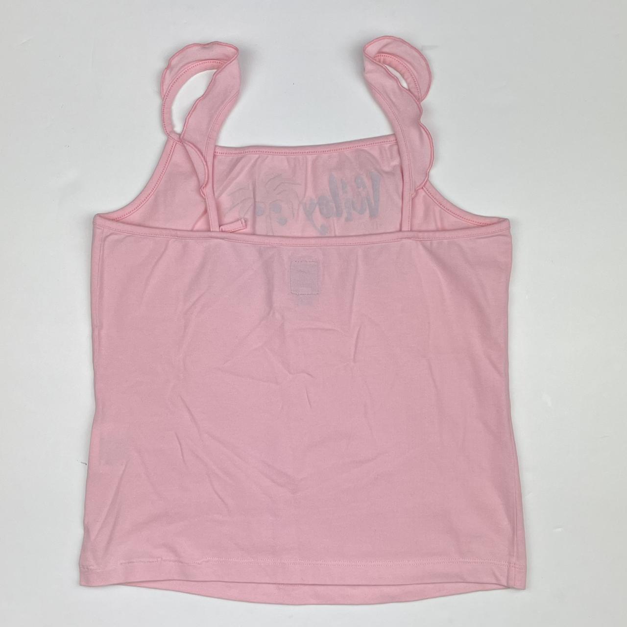 Vintage 00’s Killah baby pink cami - ruffled straps... - Depop