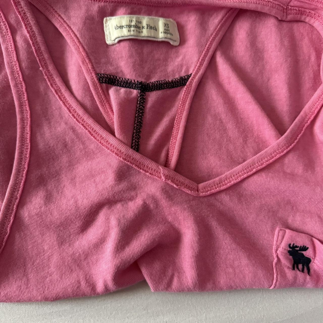 Light Pink ‘Abercrombie & Fitch’ Razorback Tank Top.... | Depop