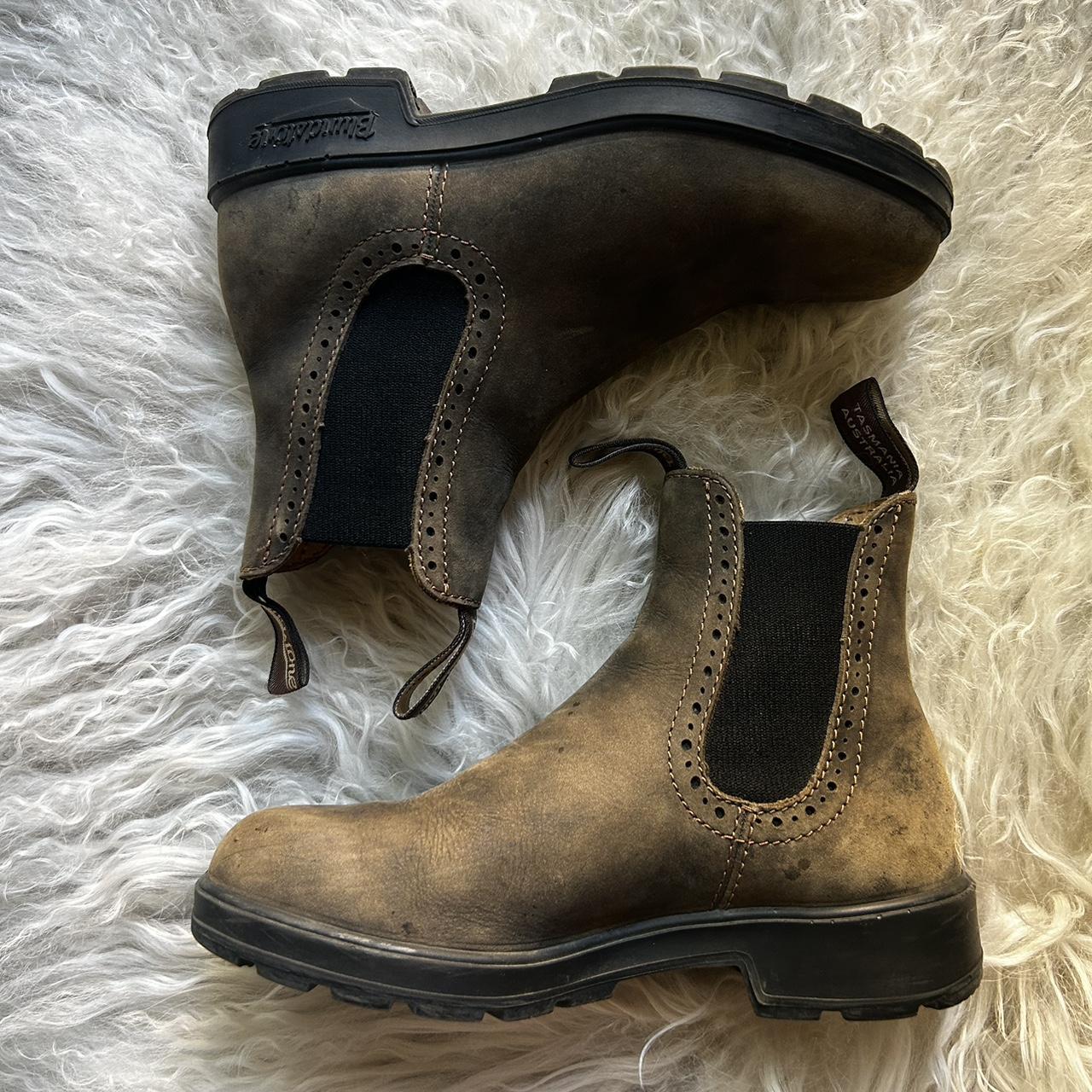 Blundstone high top Chelsea boots (Rustin Brown) in... | Depop