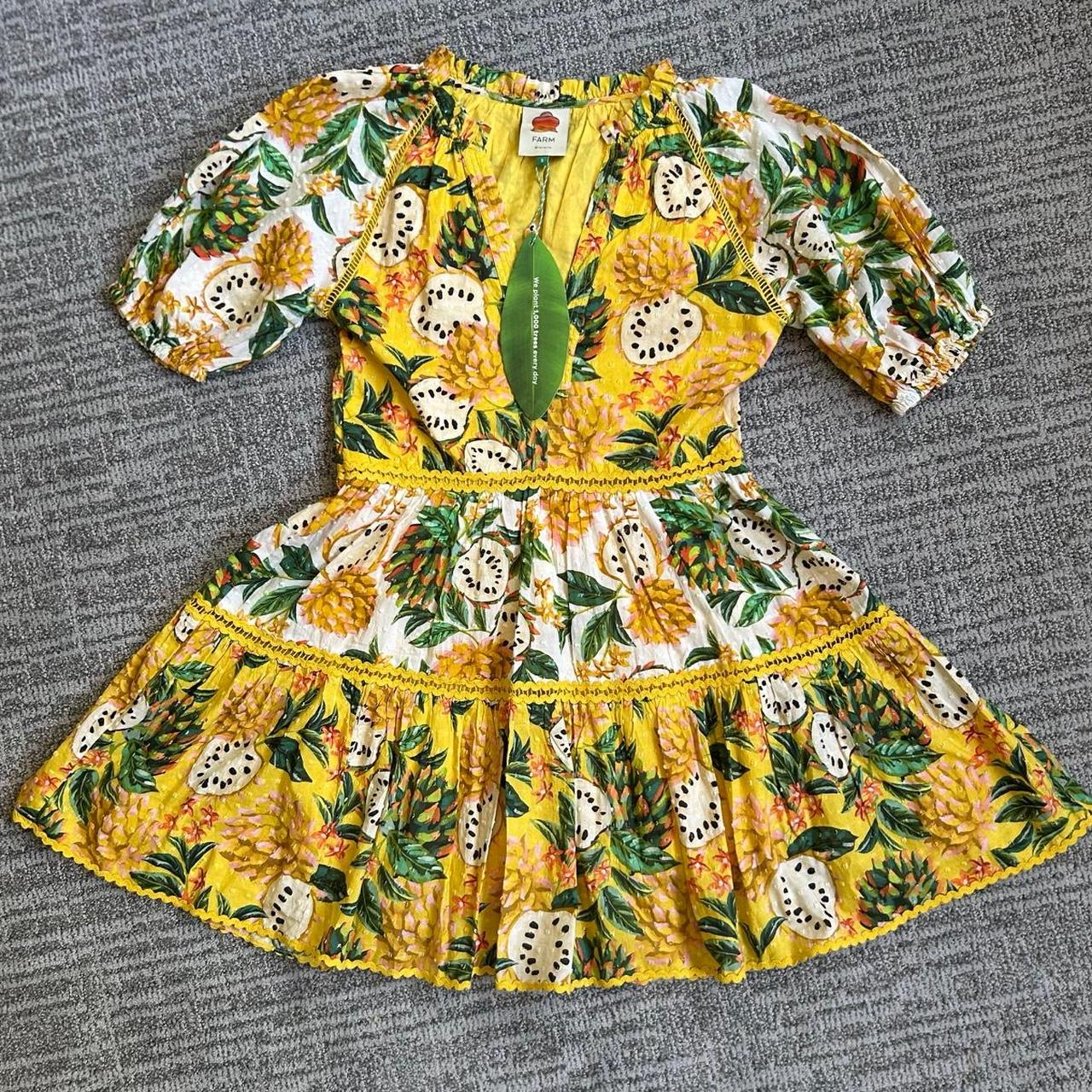 NWT Farm Rio Biriba Mini Dress Size: Small | Depop