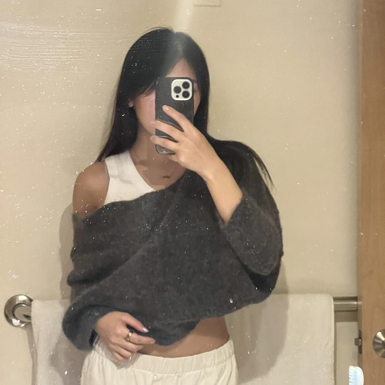 Zara one shoulder shawl Size M Worn 1x Very unique... - Depop