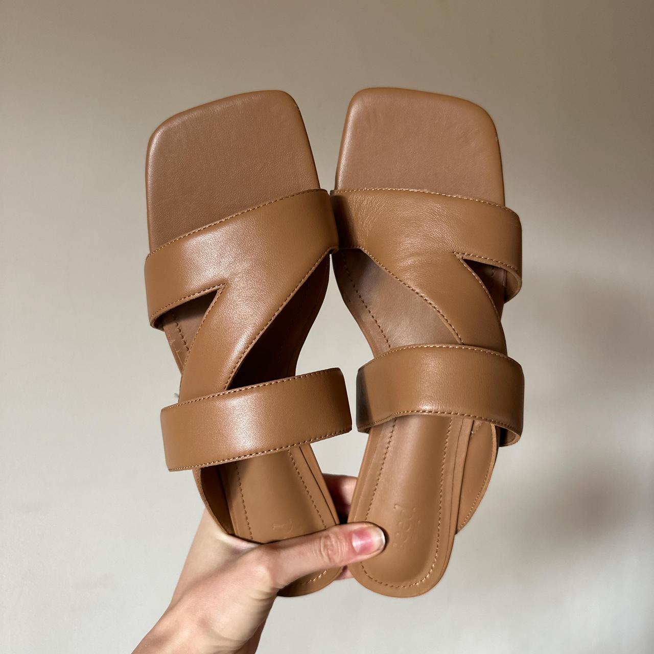 SEED SANDALS never worn Size 41/10 Tan colour - Depop
