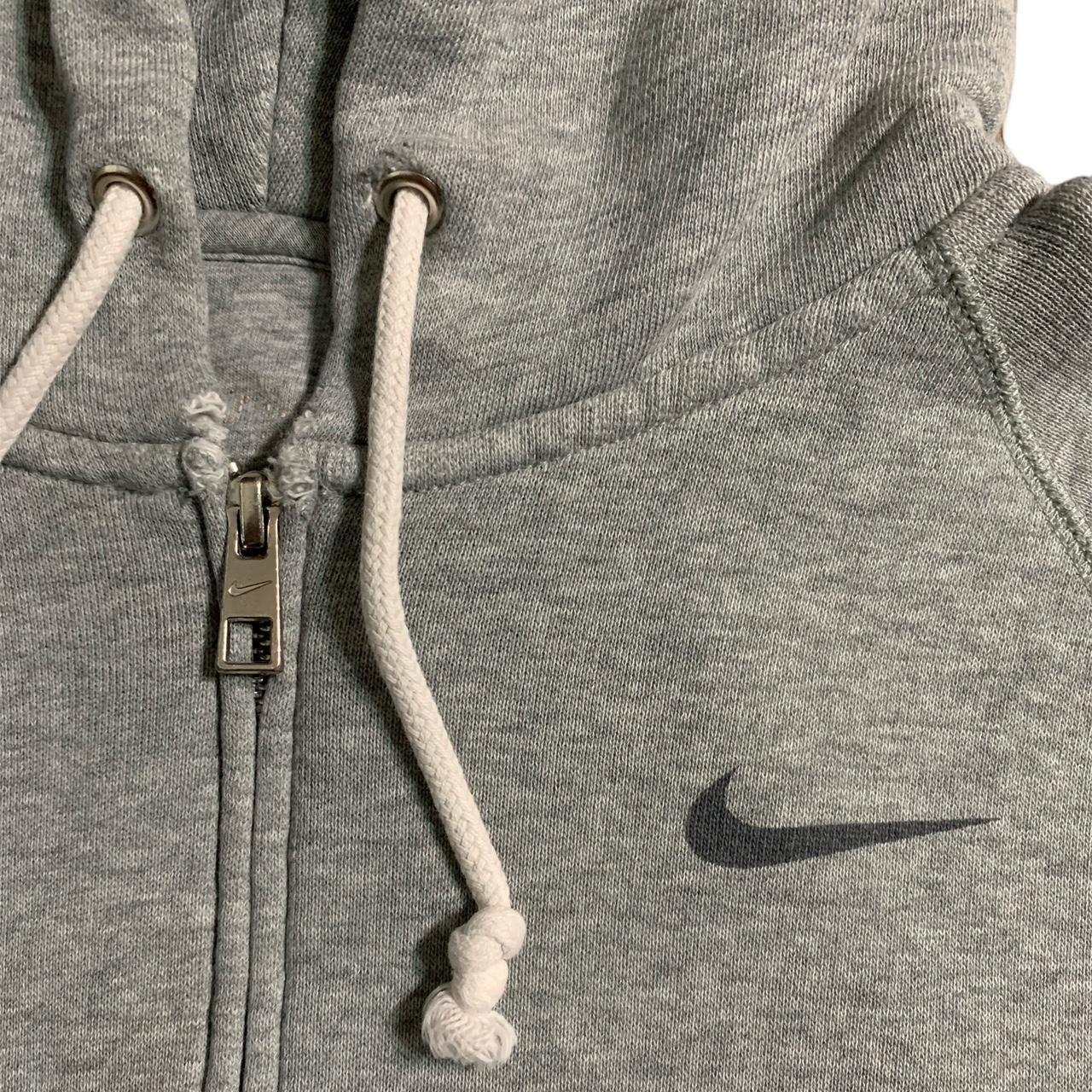 Grey Nike Zip-Up Hoodie No Tag But Fits Like... - Depop