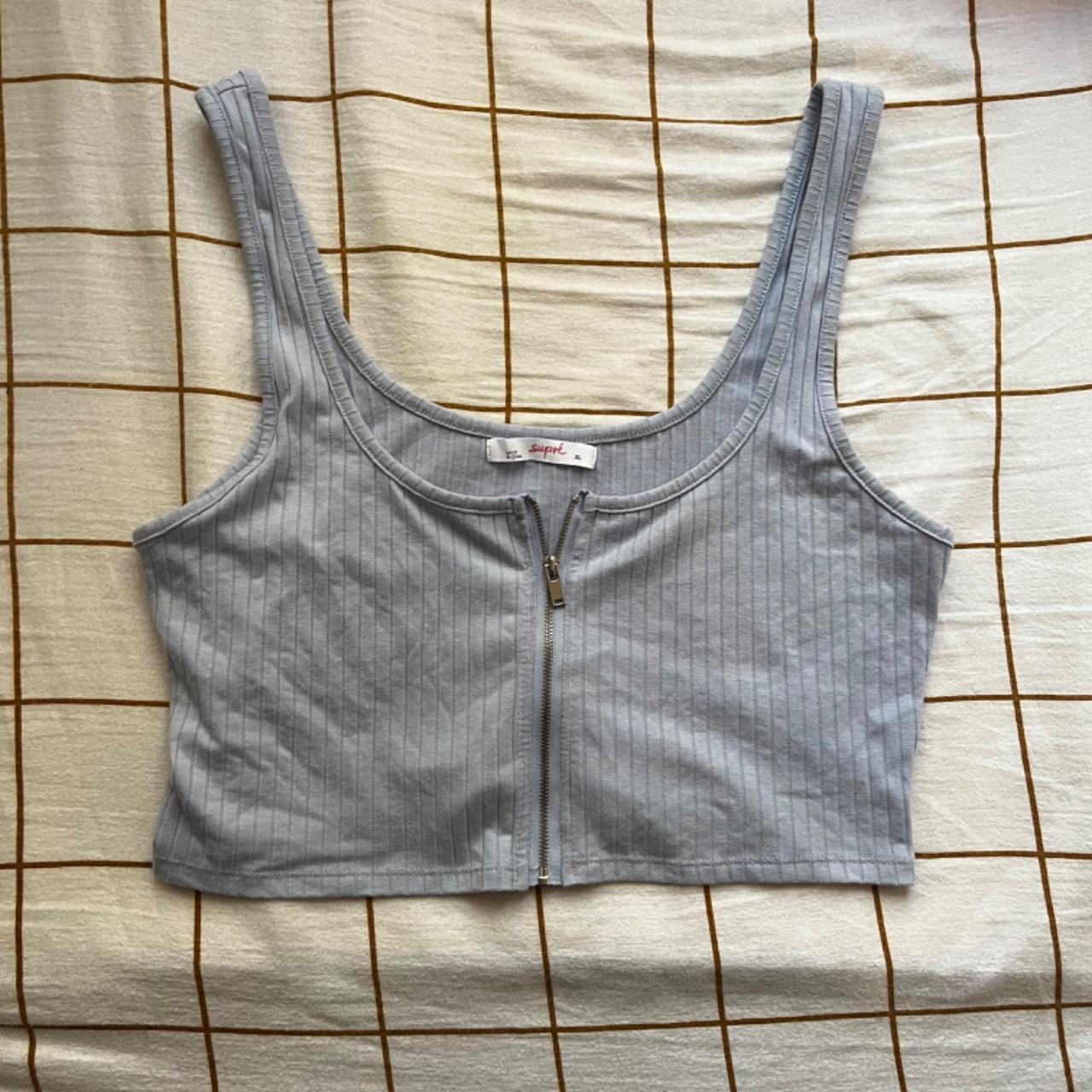 cutest baby blue Supre crop top!! this piece is... - Depop