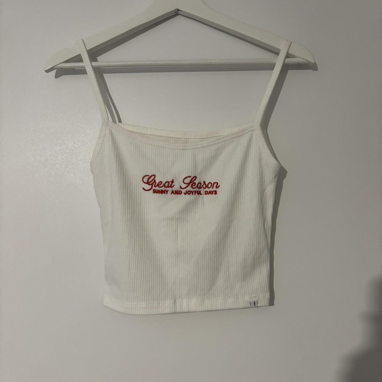 Bought in Vietnam from a boutique, cute singlet with... | Depop