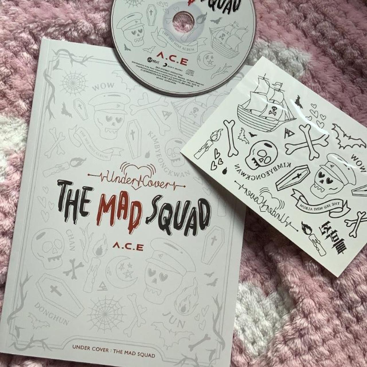 A.C.E The Mad Squad Album + Tattoo Sheet 🌸 perfect... - Depop