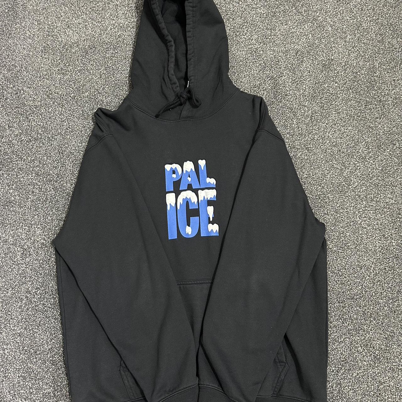 Palace black PALICE (PAL ICE) hoodie 9/10 condition... - Depop