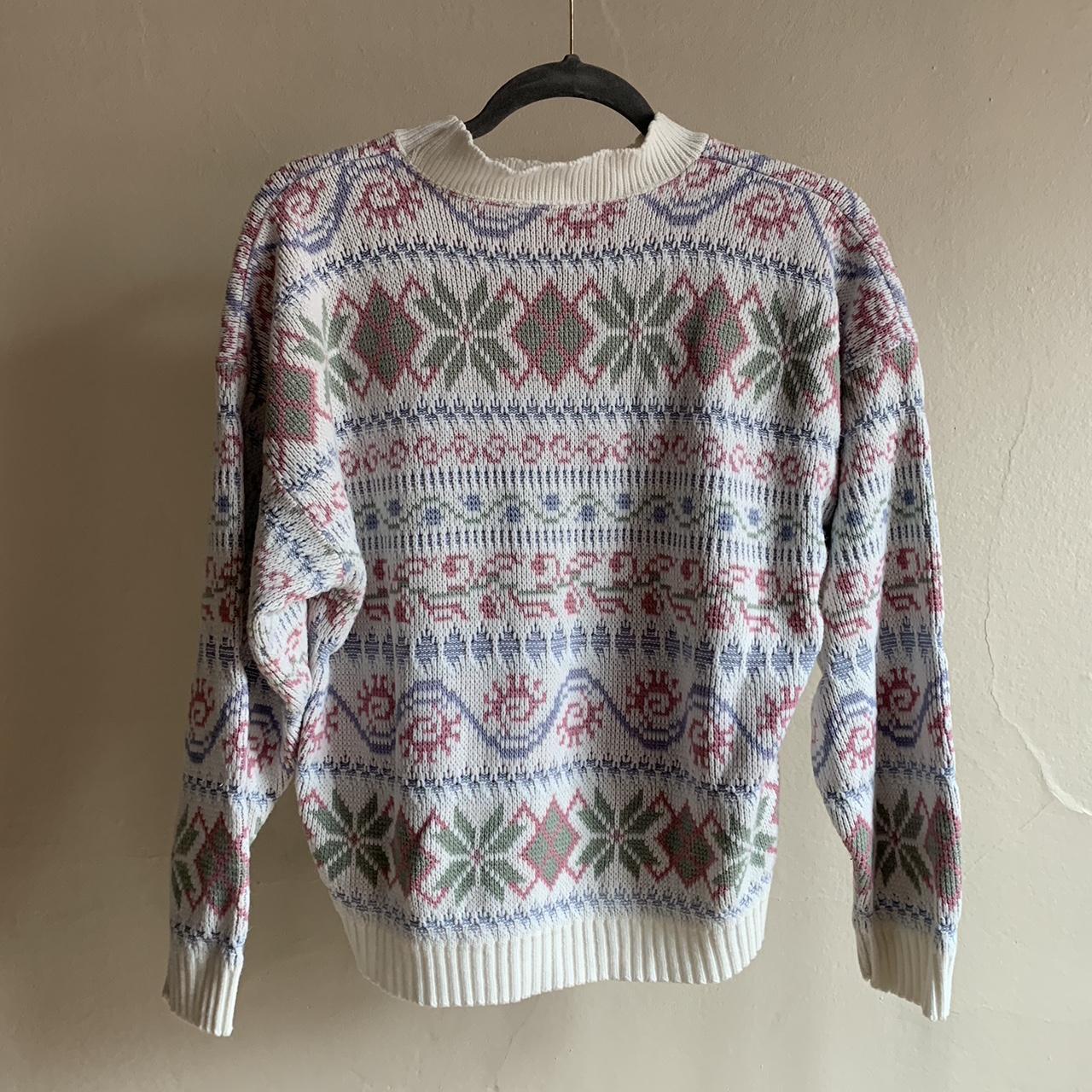Vintage knit sweater - Depop