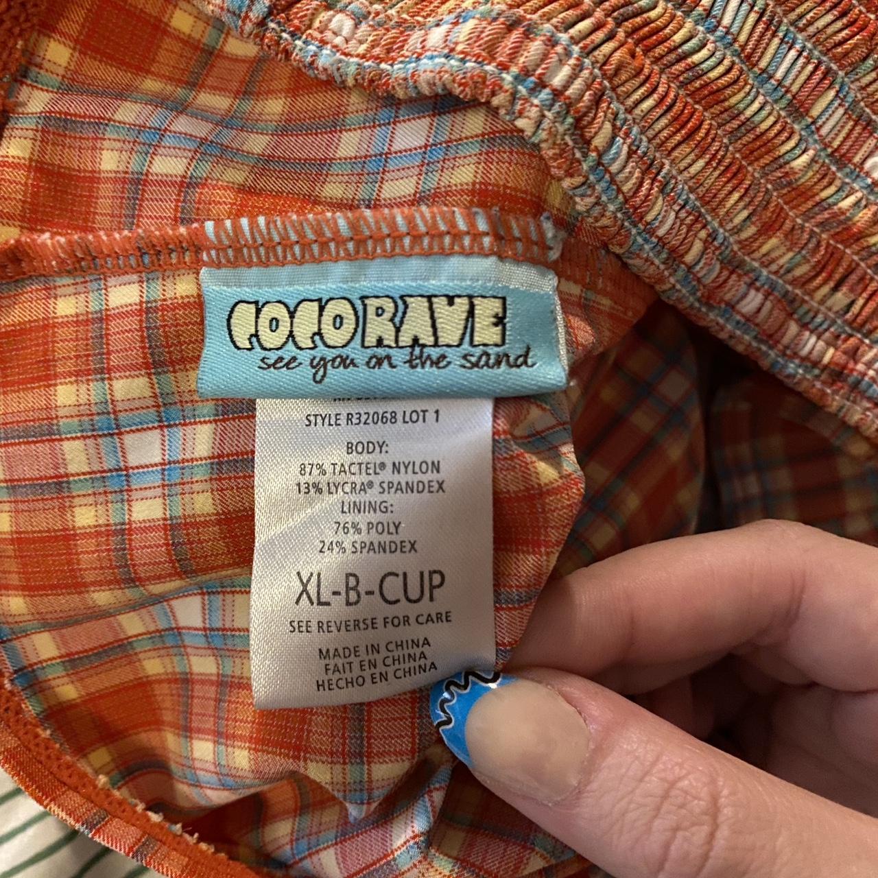 Coco Rave Women's Orange and Blue Vest | Depop