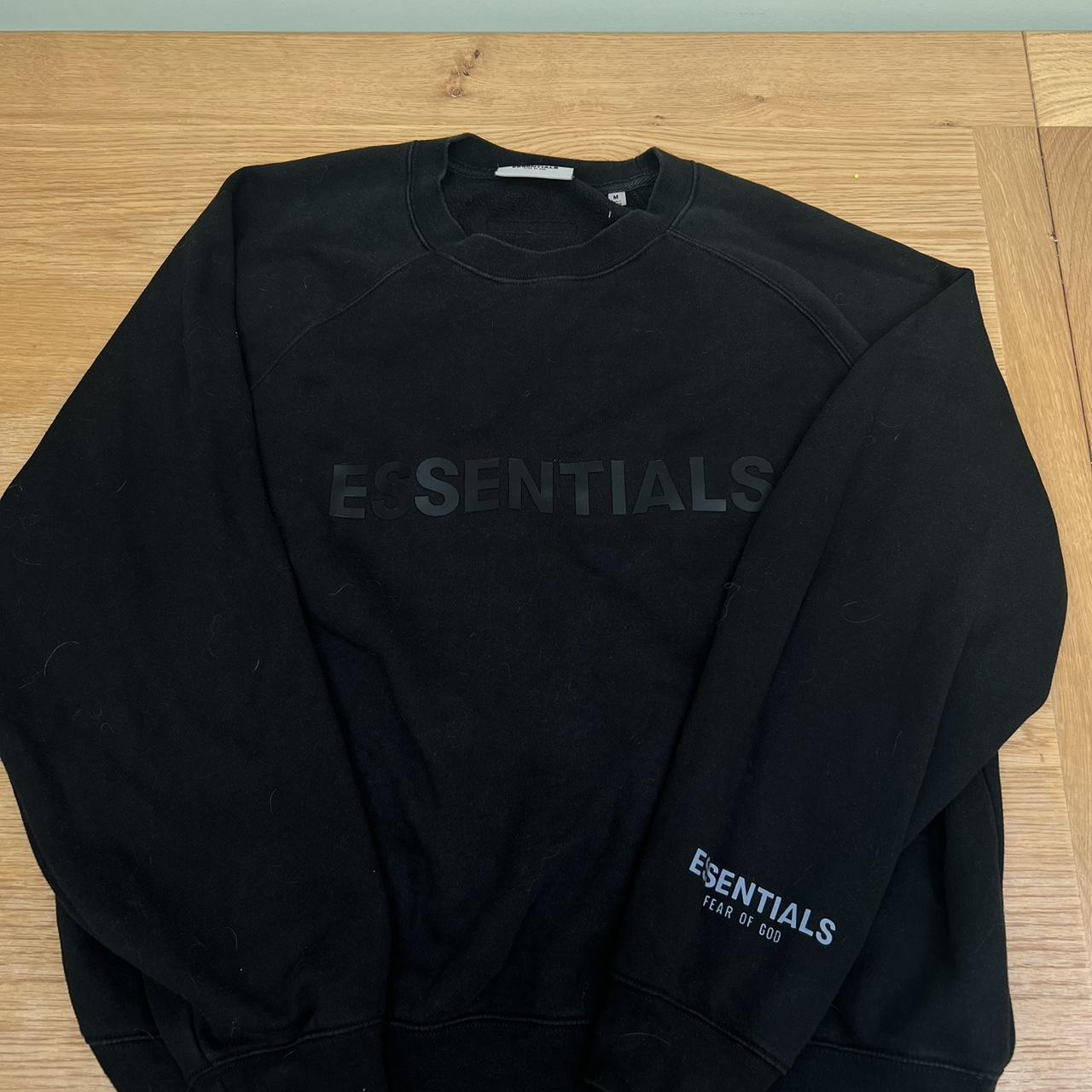 Black Essentials Crewneck - authentic from END Size... - Depop