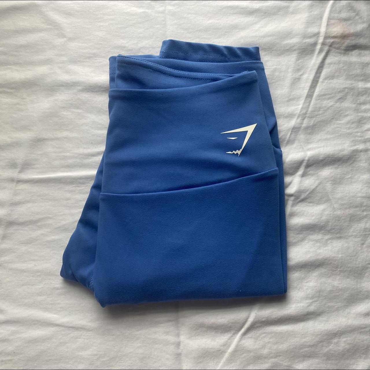 Gymshark blue gym leggings Only worn once, stretchy... - Depop