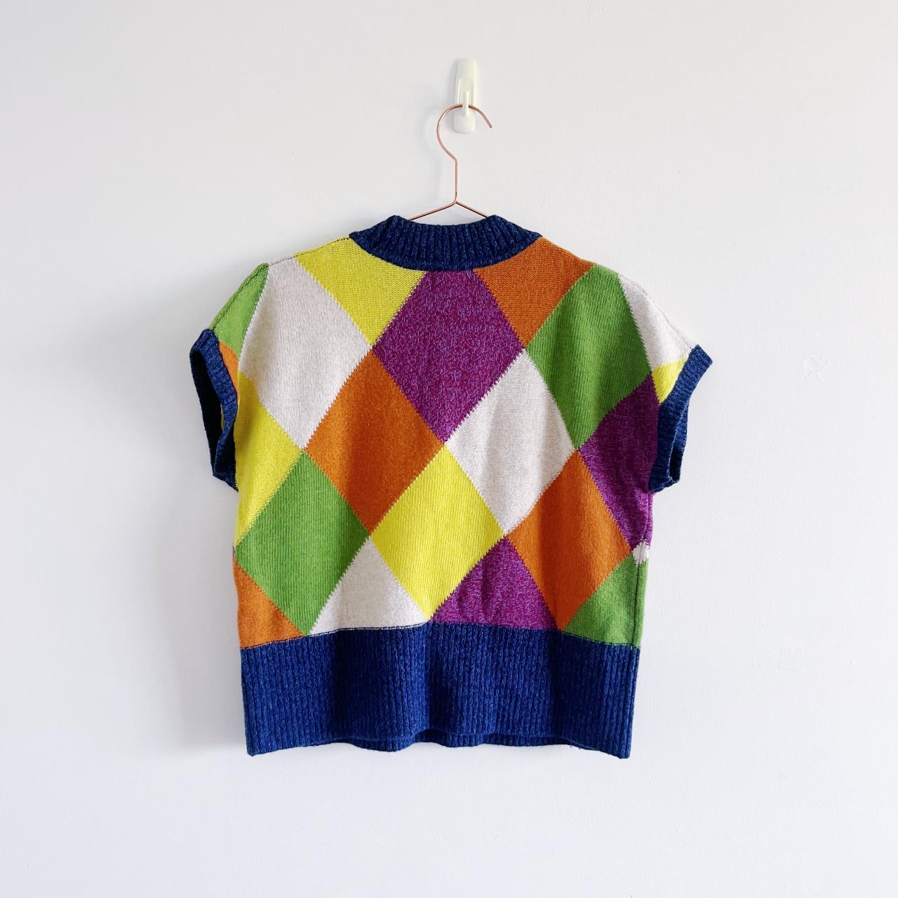 Gorman Rainbow Diamond Vest, size 6, RRP $189 SOLD... - Depop