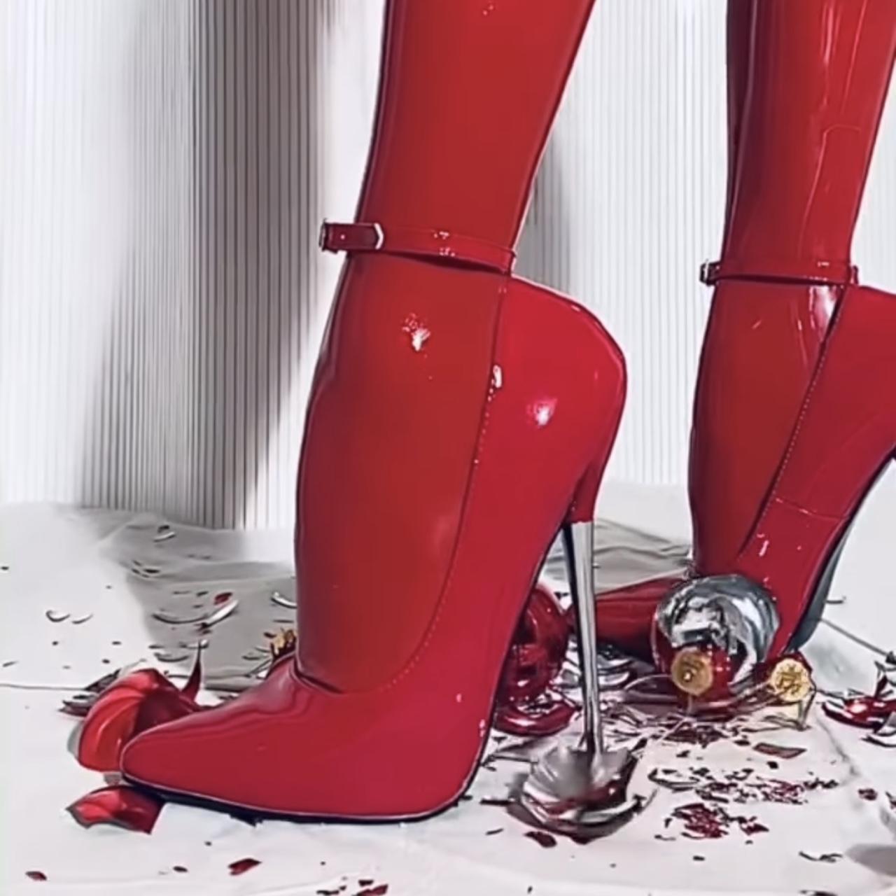 🥀PLEASER DAGGER HEELS🥀 - 💄 super cute patent leather... - Depop