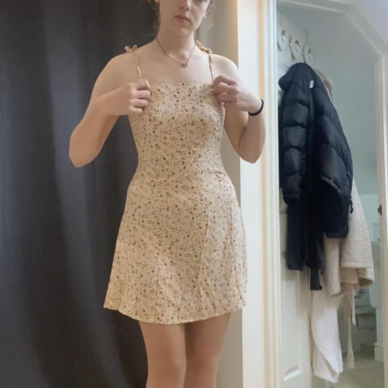 SHEIN Women's Pink and Cream Dress | Depop