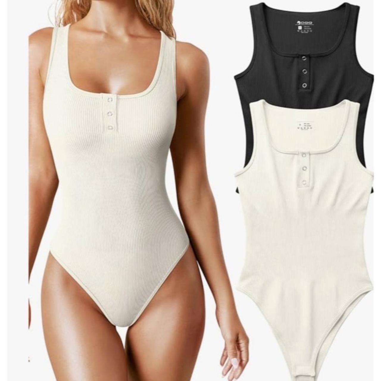 OQQ Women 2 Piece Bodysuits Sexy Ribbed One Piece... - Depop