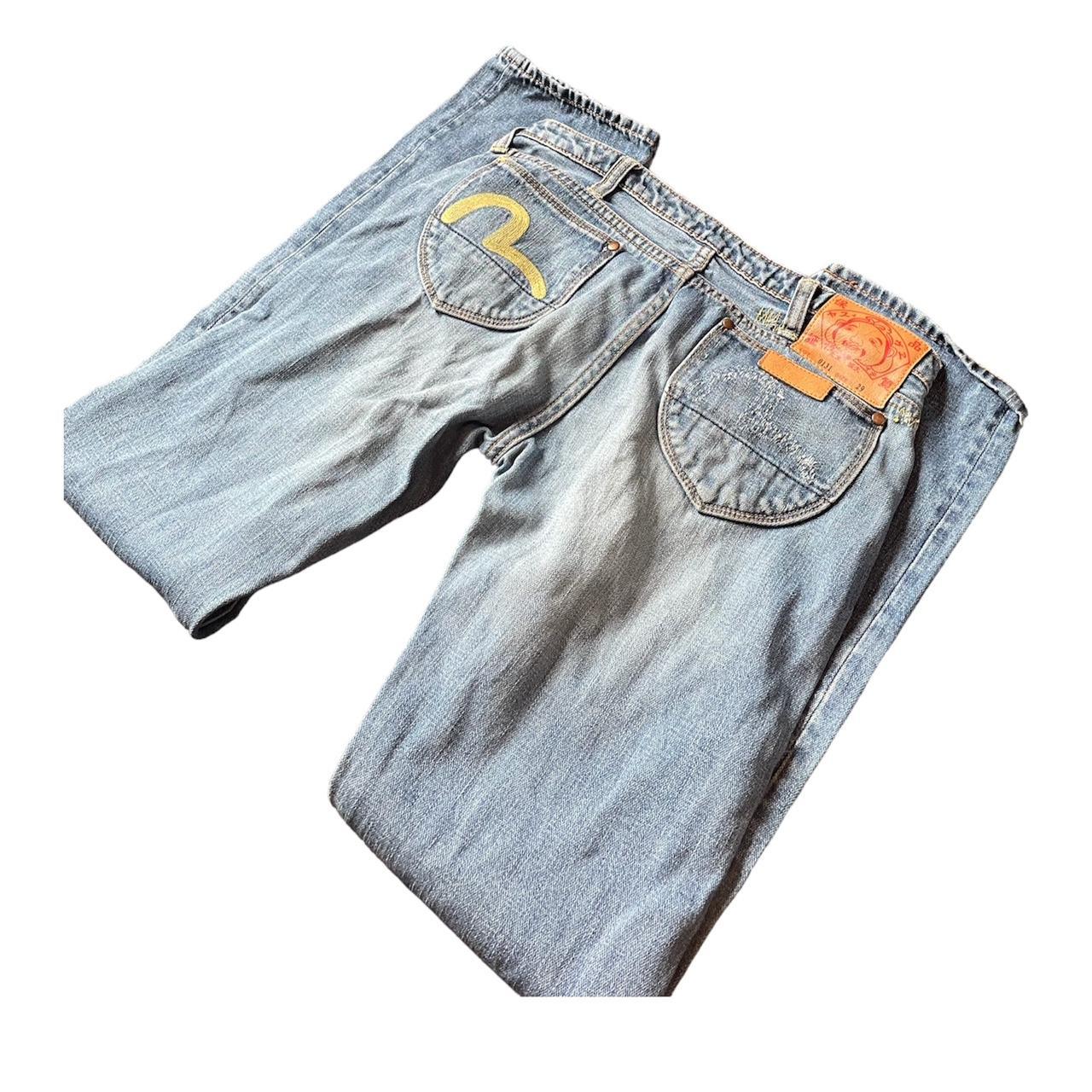 Woman’s low rise evisu straight leg jeans, with... - Depop