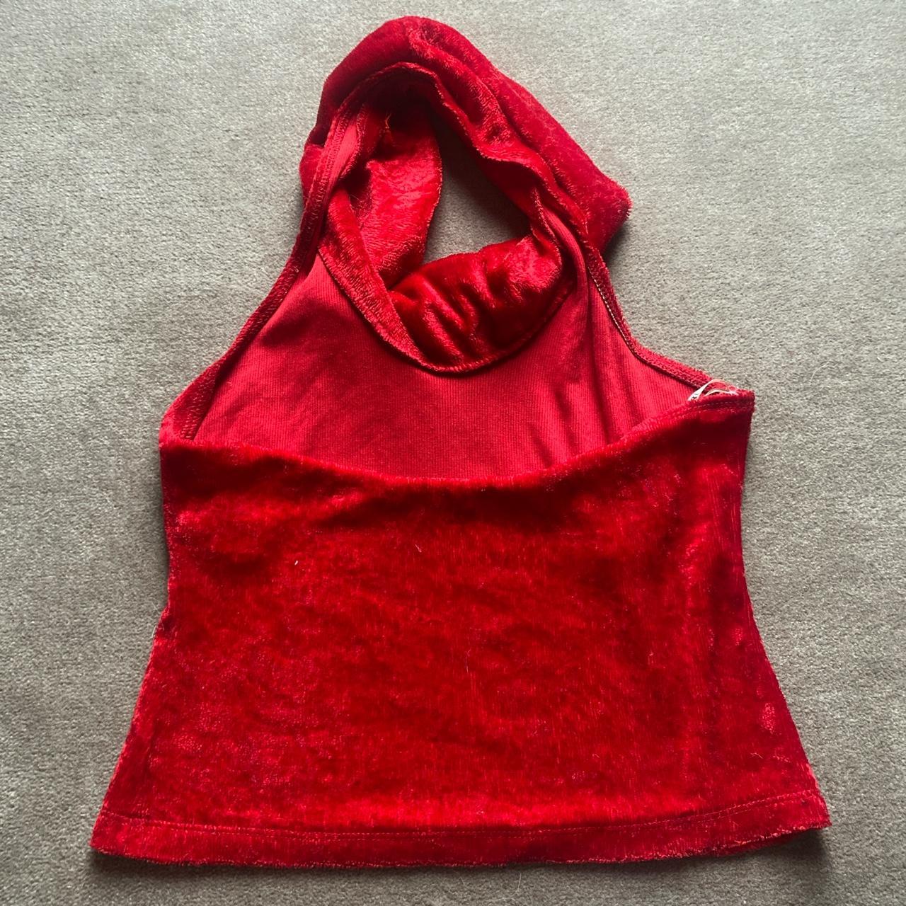 Super cute vintage supre velvety halter top. Size... - Depop