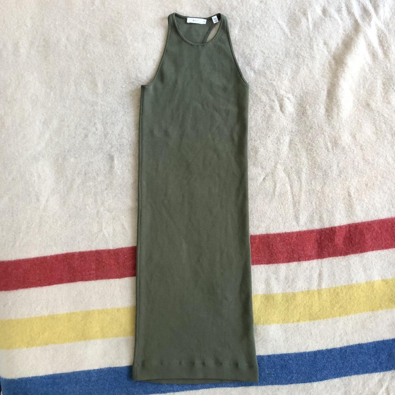 A.L.C Women's Green Dress | Depop