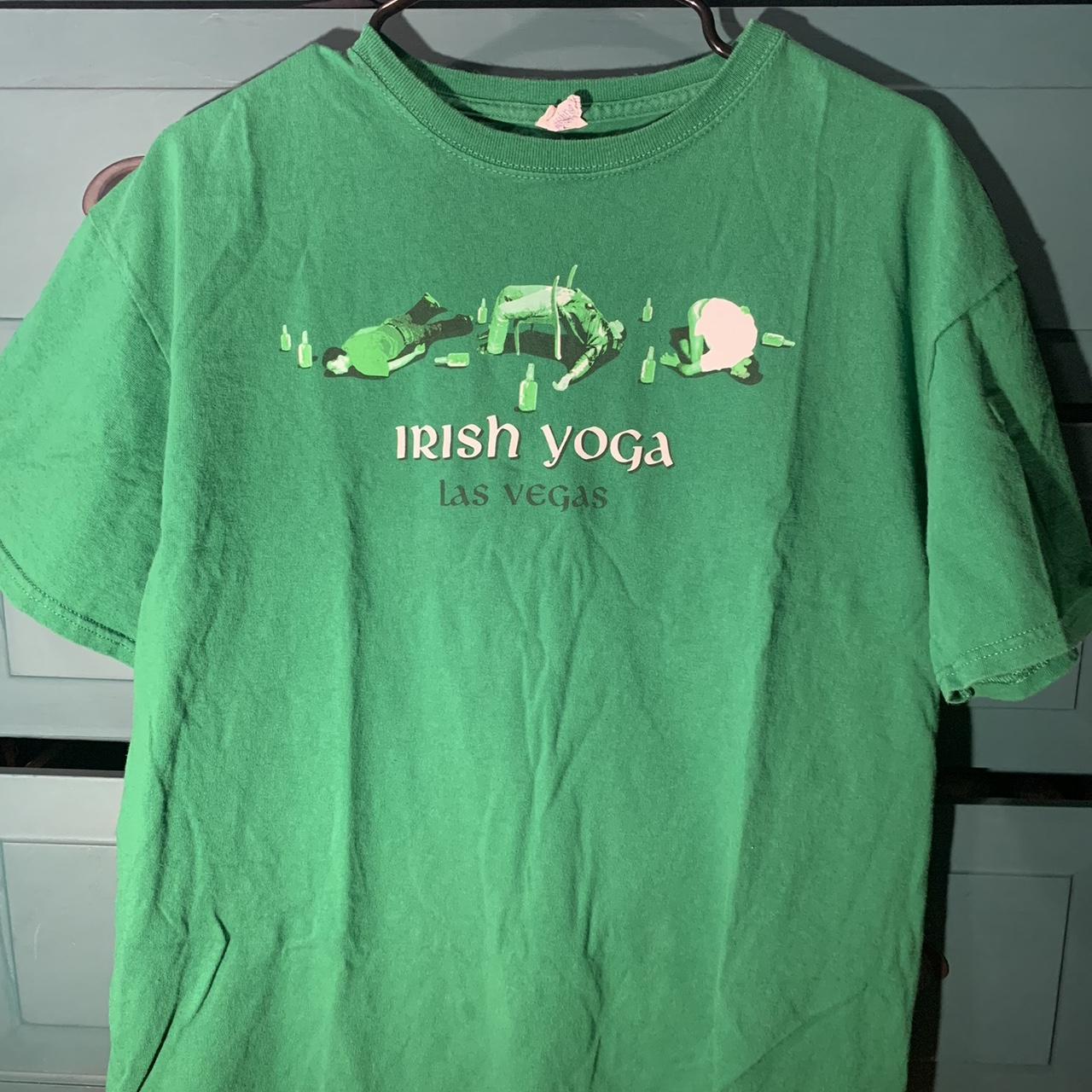 Late 00’s Las Vegas “irish yoga” t-shirt, printed on... - Depop