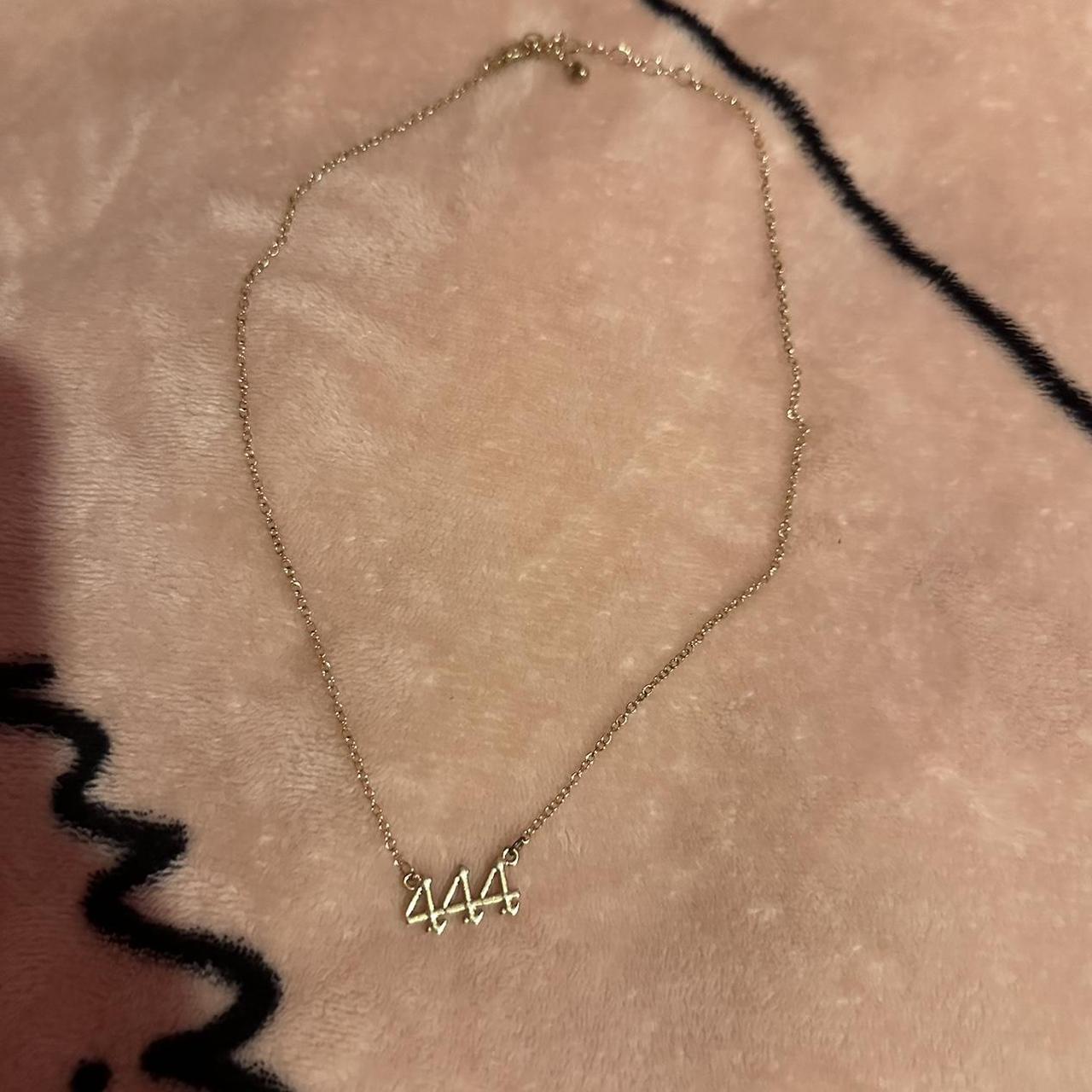 444 gold necklace 🪽 - Depop