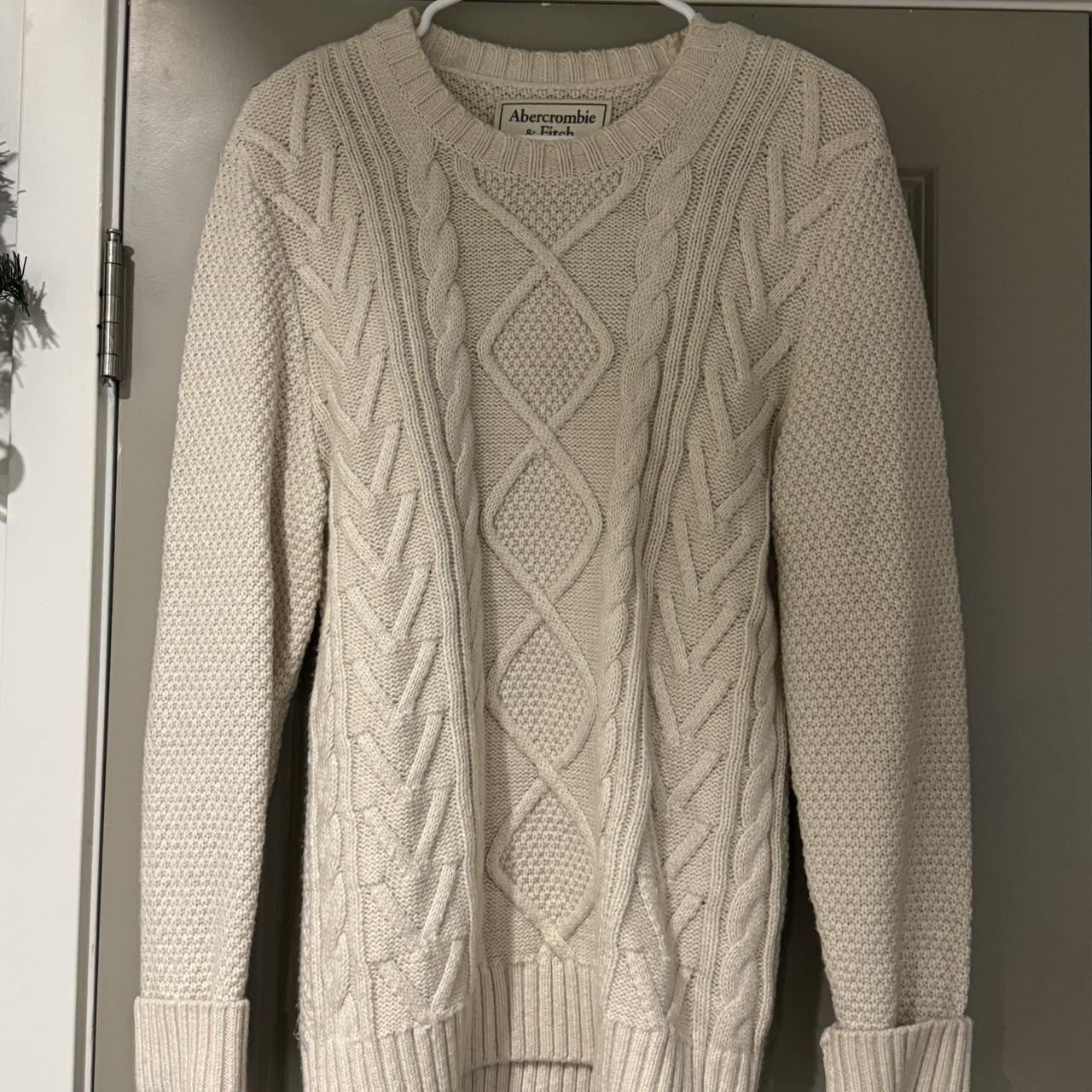 Abercrombie Cream Knit Sweater Size small. Nice and... - Depop
