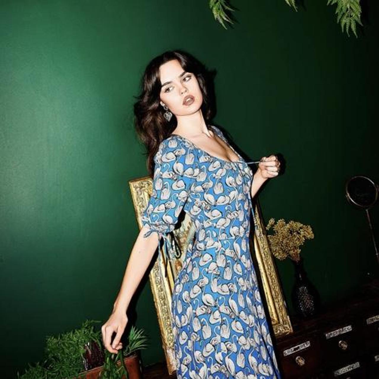 Coco fennell swan loren dress made in moss crepe... - Depop