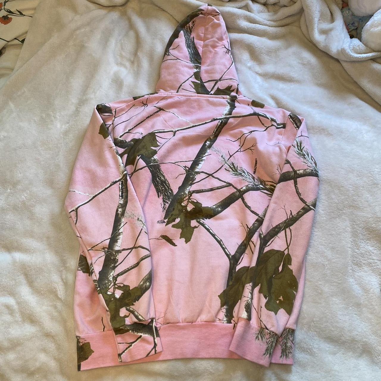 realtree pink camo women’s sweatshirt hoodie size... - Depop