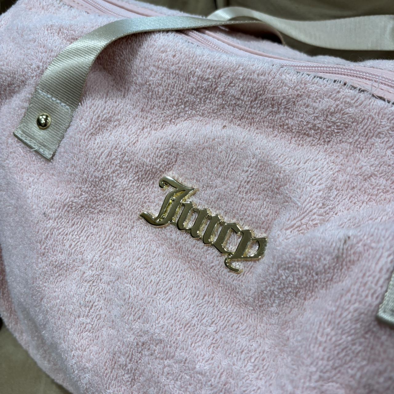 Juicy Couture terry cloth pink taxi duffle bag has... - Depop