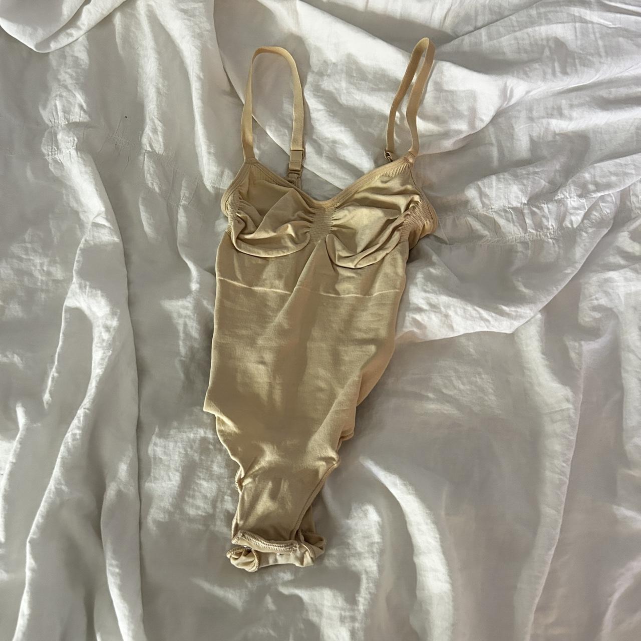 skims bodysuit. beige, looks more yellow than it... - Depop