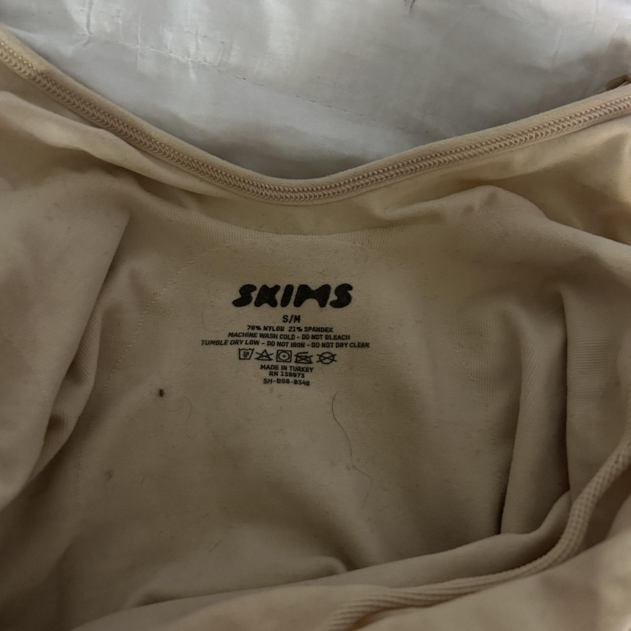 skims bodysuit. beige, looks more yellow than it... - Depop