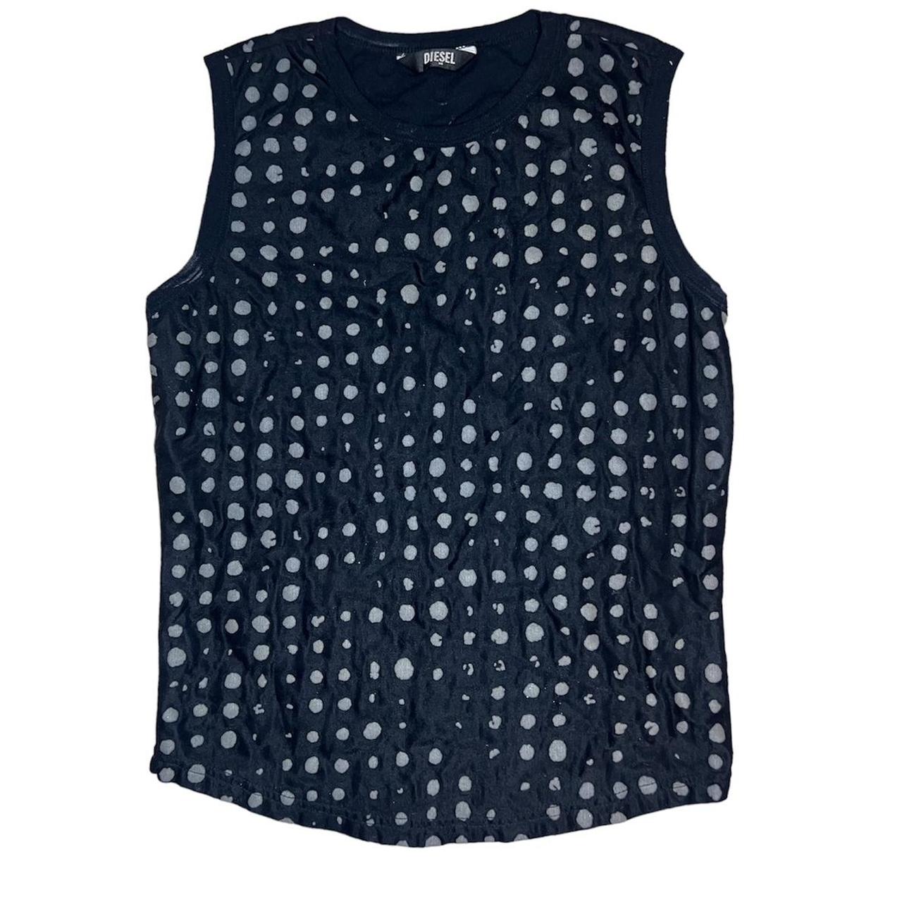 Diesel Women's Black and Grey Vest | Depop