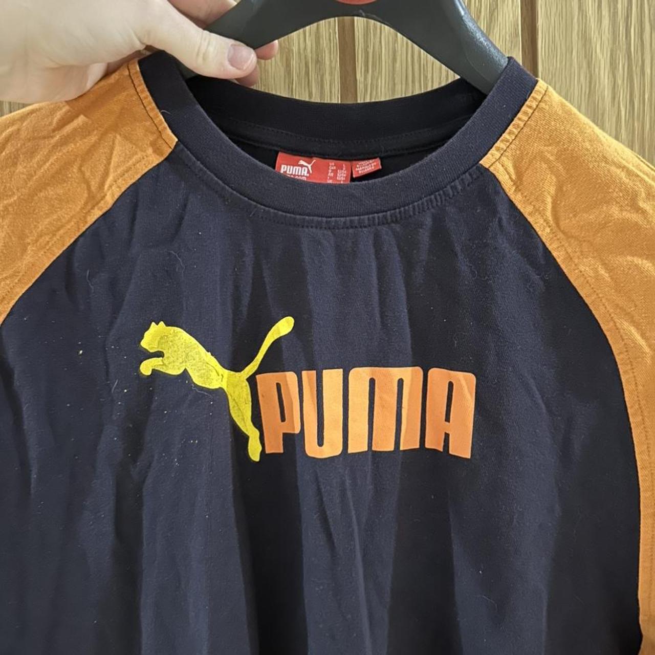puma vintage long sleeve top size l but fits like an xl - Depop