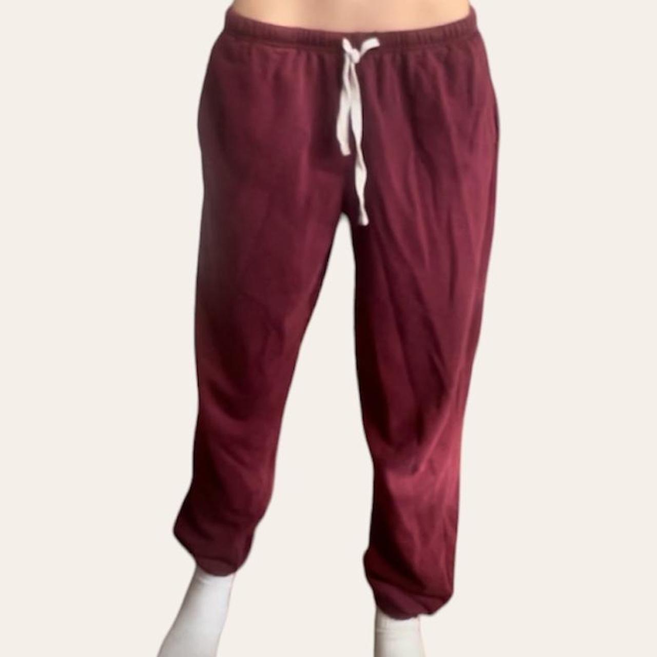 maroon sweatpants from garage, size small. super... - Depop