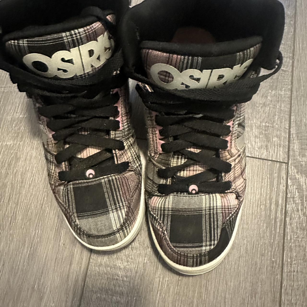 cute plaid osiris high tops ^_^ these are plaid,... - Depop