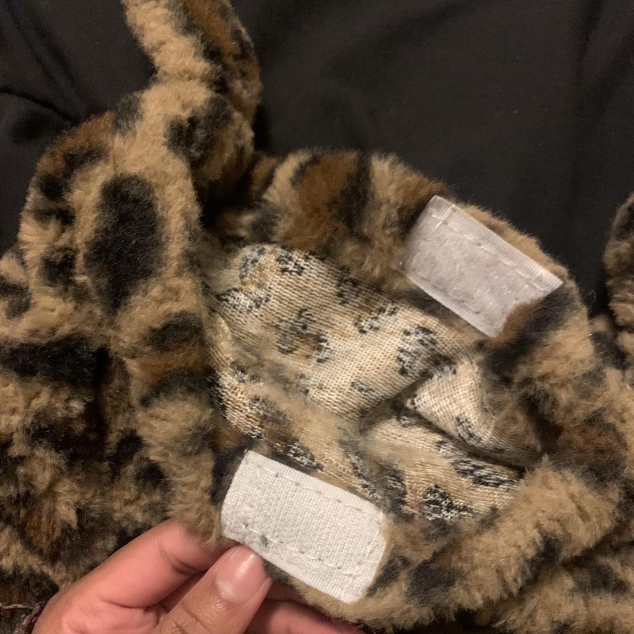 leopard print fuzzy tote/crossbody bag ! not the... - Depop