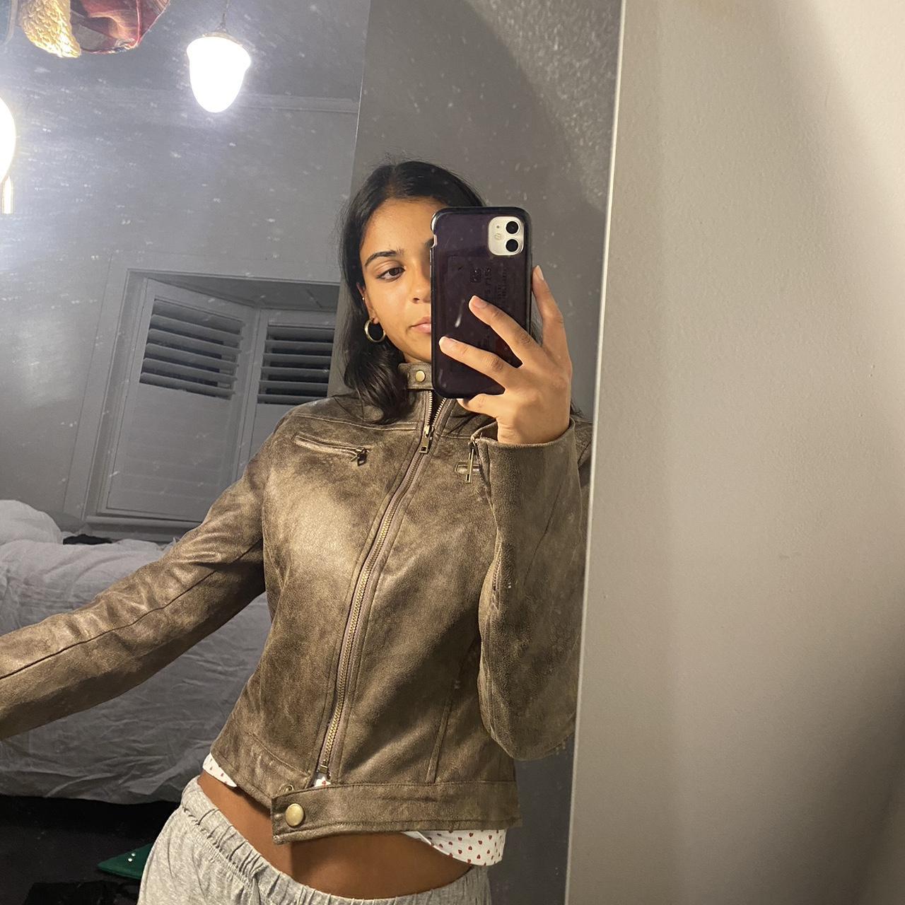 Lioness Bella Moto Jacket In Chocolate Rrp Depop