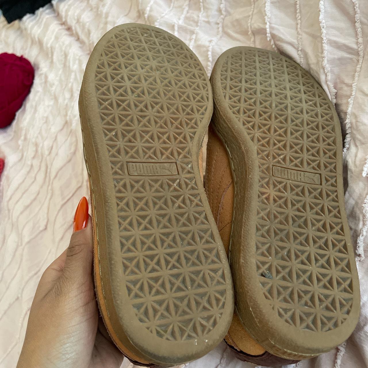 Suede Brown Puma Shoes/sneakers Size 6 in little... - Depop