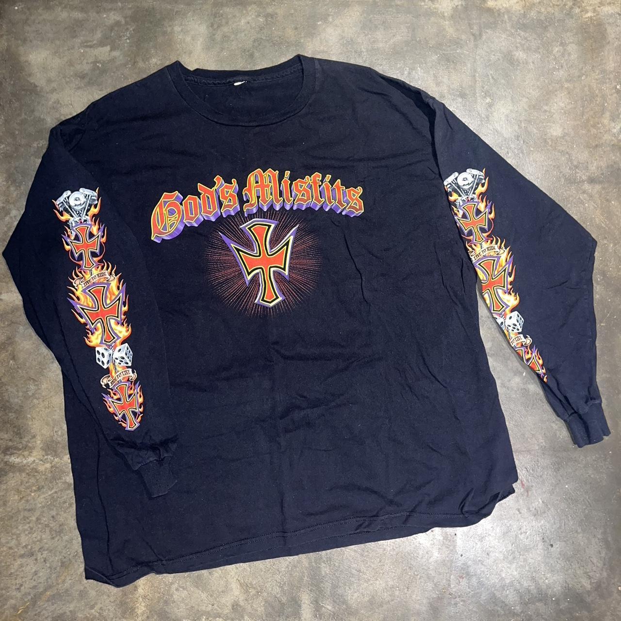 skins industries 'gods misfits' fits like xl. tag... - Depop