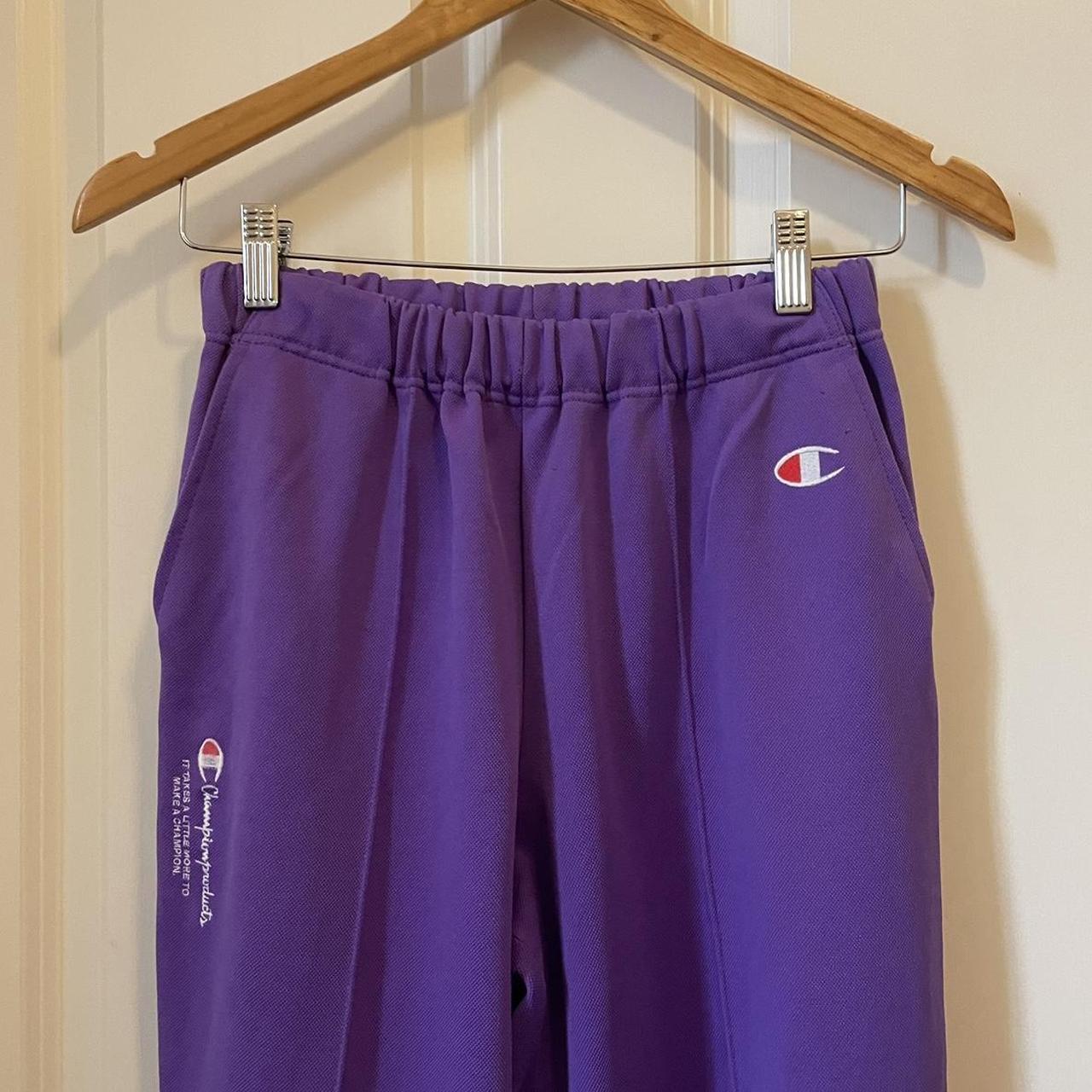 Cool vintage champion purple trackies #vintagechampion - Depop