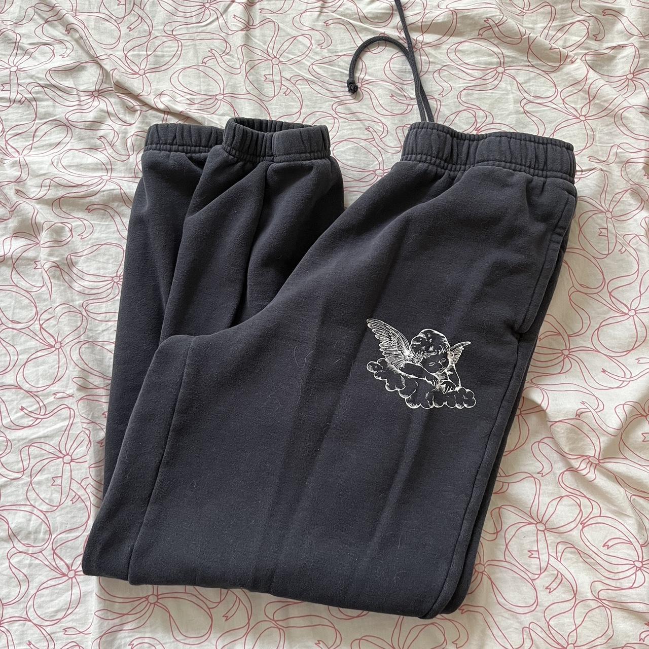 Pacsun sweatpants with little angel design. #pacsun... - Depop