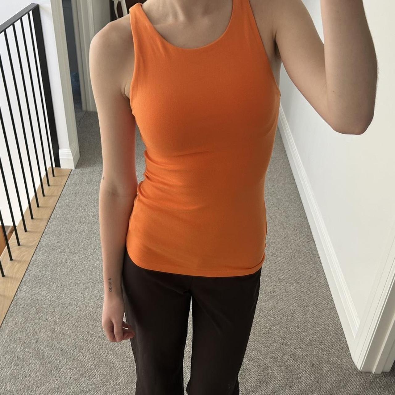 Kookai orange basic top Super flattering... - Depop