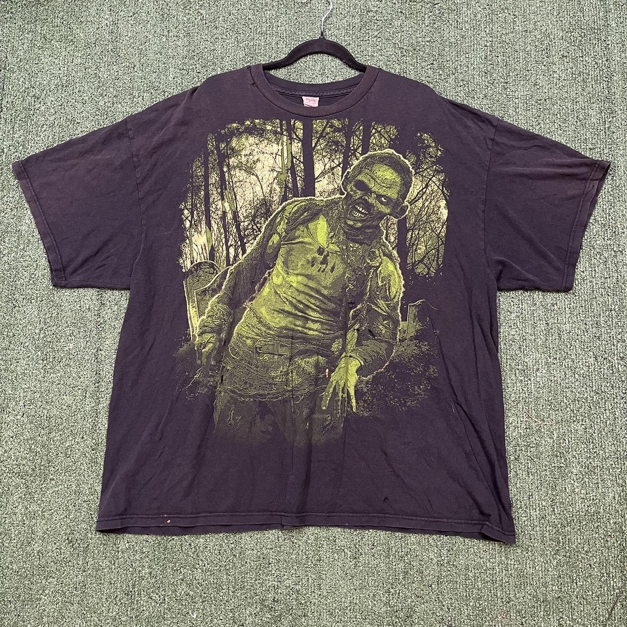 Y2K Distressed Zombie Tee Size 3XL Obvious... - Depop
