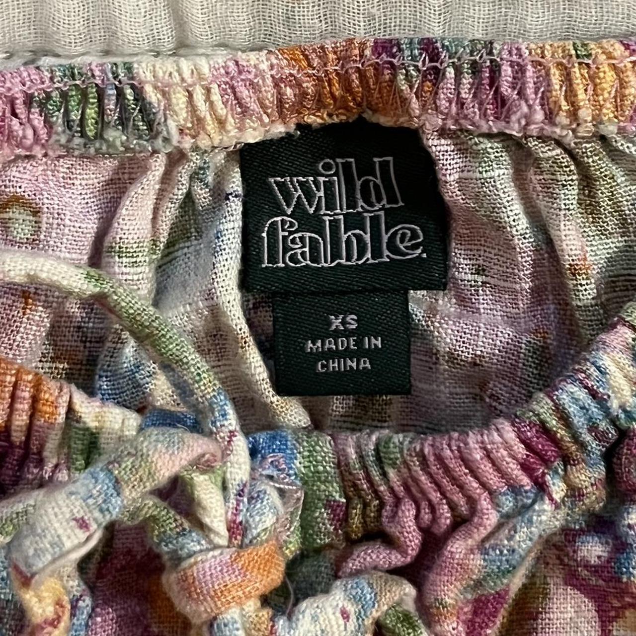 xs wild fable target floral multicolored dress with... - Depop