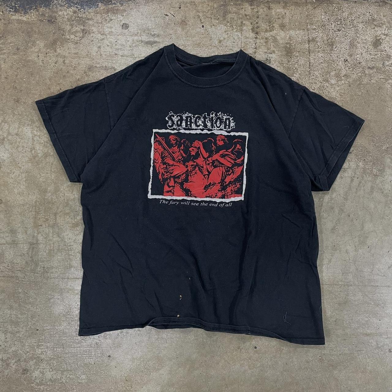 Sanction band tee Has bleach on tee - Depop