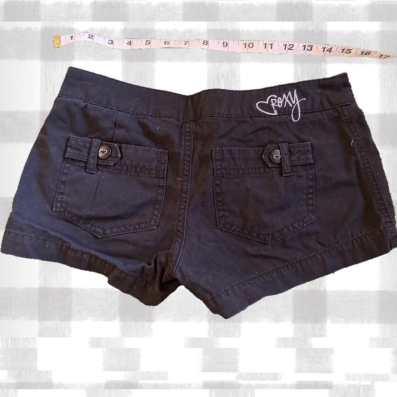 Cute black Roxy shorties! Low-rise and super... - Depop