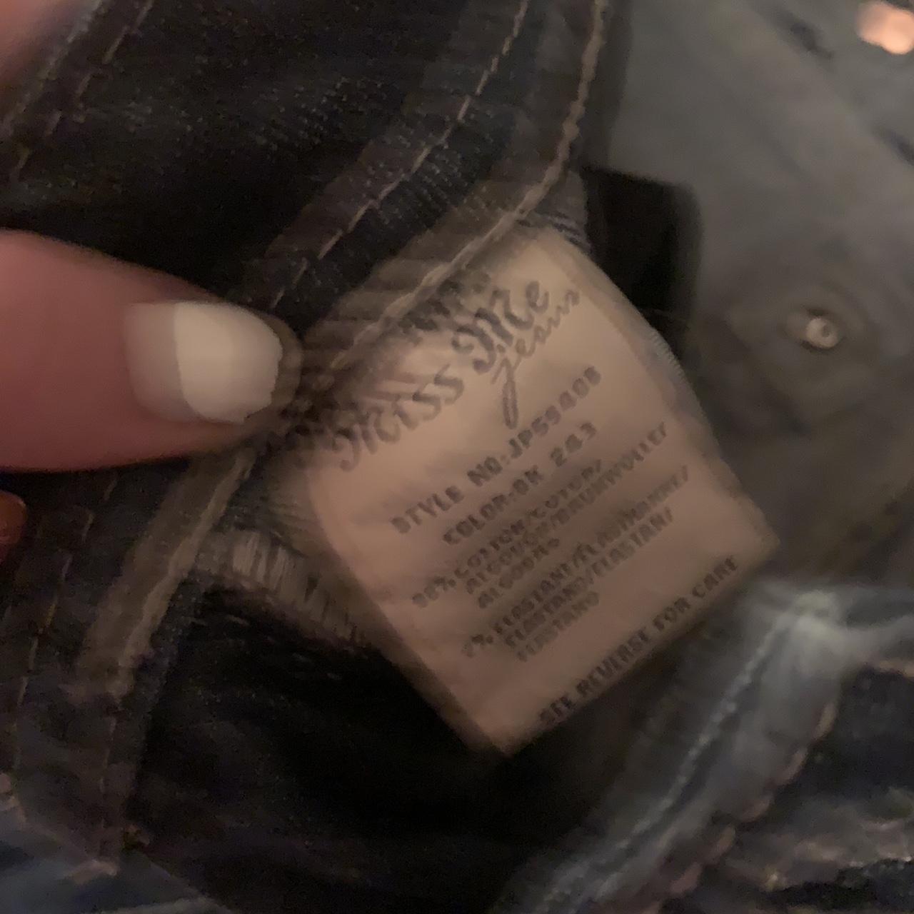 vintage miss me peace sign jeans. size 28. bootcut... - Depop