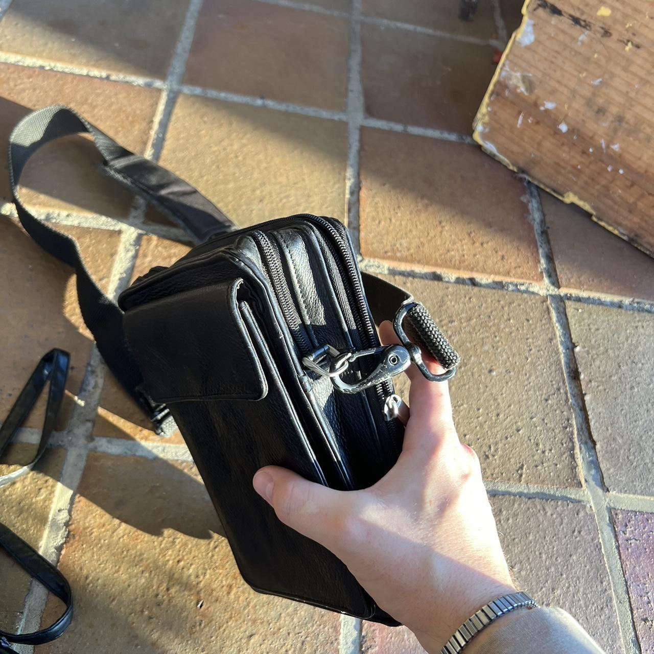 Y2K Black Leather Side Pouch Bundle! 2 Used But Sick... - Depop