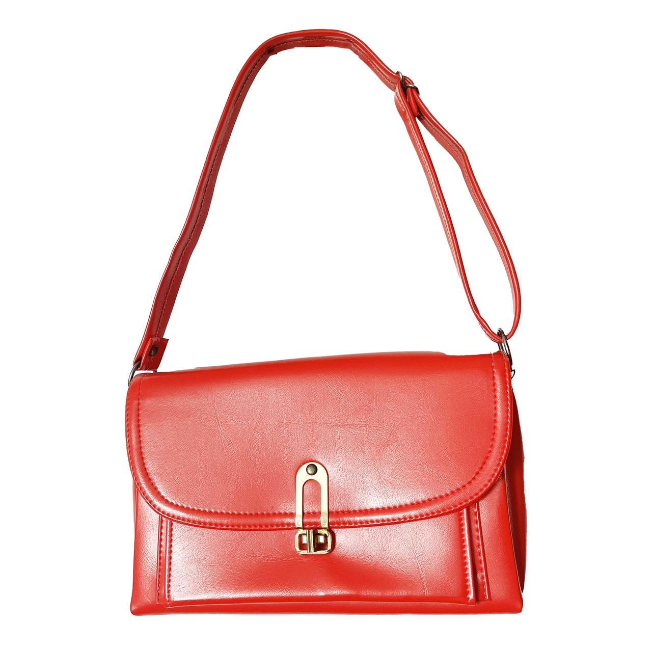 Gorgeous bright red vegan leather vintage handbag!... - Depop
