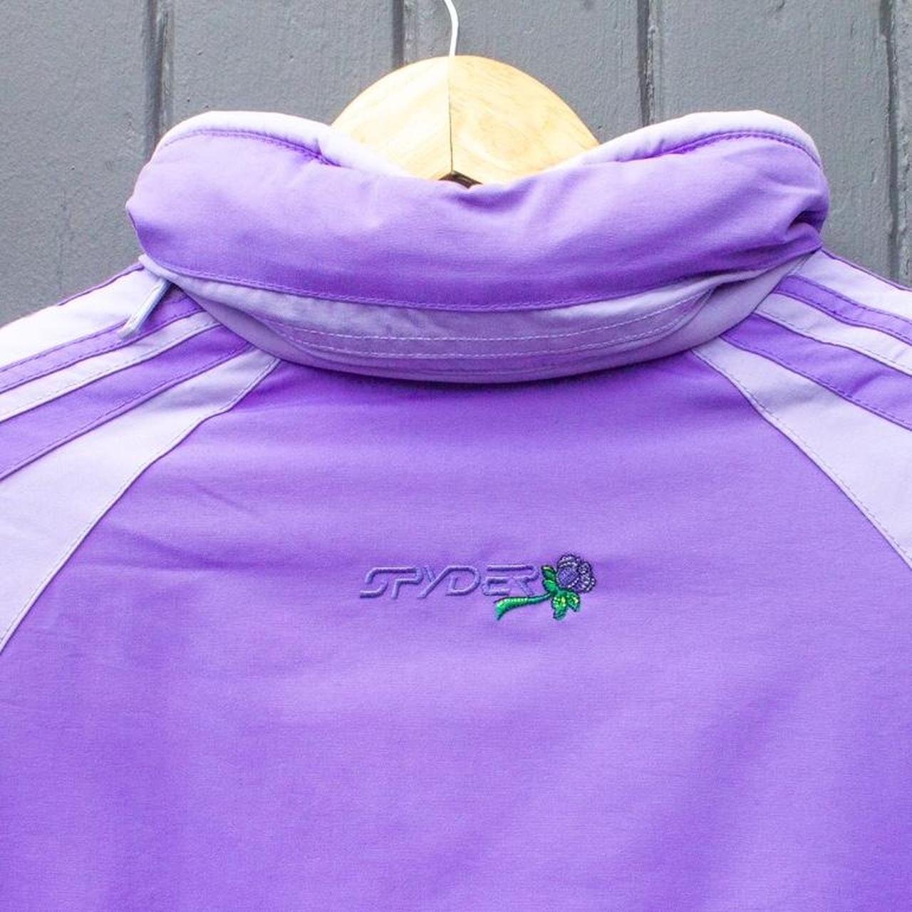 Spyder ski jacket with vintage flower lining Zip... - Depop